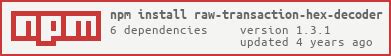 Npm Raw Transaction Hex Decoder Skypack