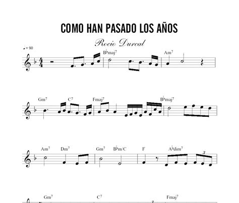 Partitura Como han Pasado los Años