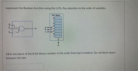 [solved] solve it quickly implement the boolean function using the luts course hero