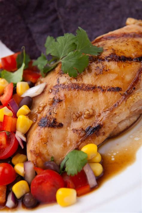 Pecho De Pollo Asado A La Parilla Imagen De Archivo Imagen De