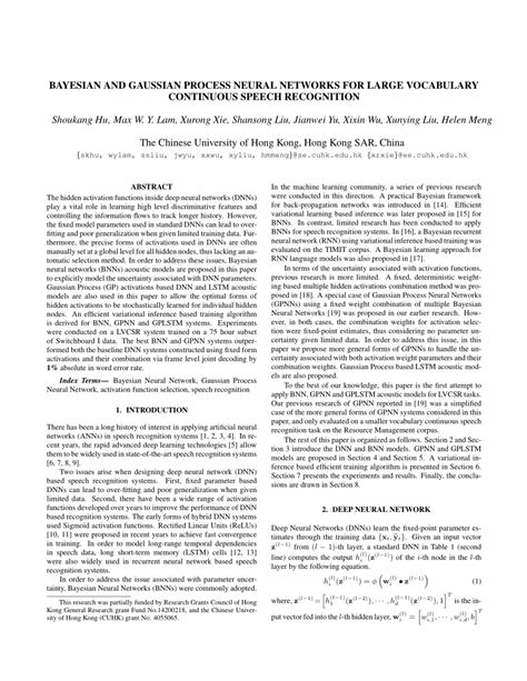 pdf bayesian and gaussian process neural networks for large vocabulary continuous speech
