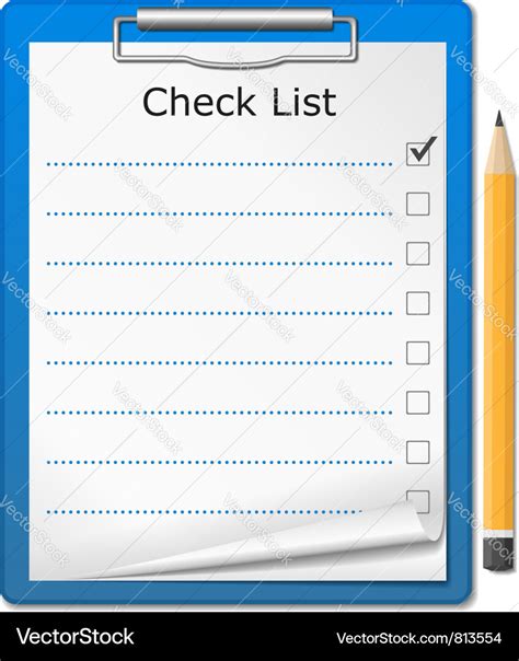 Clipboard With Checklist Royalty Free Vector Image