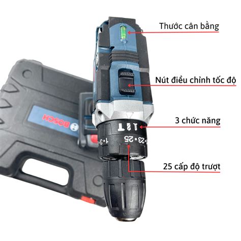 Mua Máy khoan pin Bosch 72v máy khoan cầm tay 3 chức năng có búa tặng