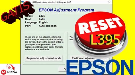 Resetear Almohadillas EPSON L395 YouTube