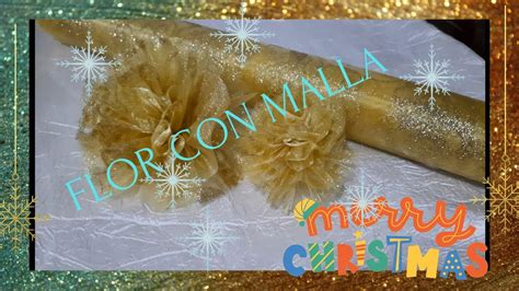 Diy Como Hacer Flor Contela De Malla Navide A Youtube