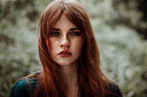Hintergrundbilder Gesicht Frau Rothaarige Modell Porträt lange