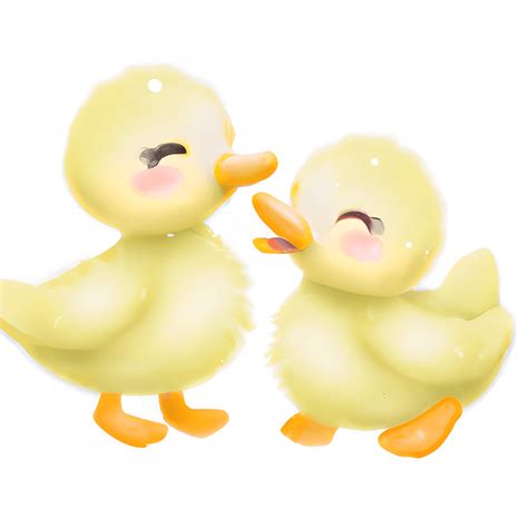 3D Cute Ducks Clipart With Watercolor Illustration Creative Fabrica
