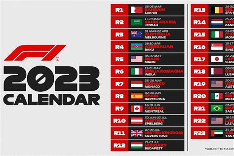 F Race Schedule Printable Jorie Kristel