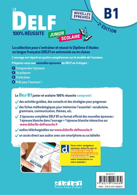 Le DELF B1 Junior et Scolaire 100 Réussite édition 2022 2023 Livre