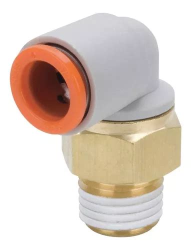 Conector Neumático Rápido Codo Npt 1 2 Mang 1 2 Kq2l13 37 MercadoLibre