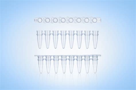White 0 1ml PCR Tubes 8 Strips Transparent Strips Tube For Laboratory