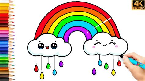 LINDO DIBUJO DE ARCO IRIS COMO DIBUJAR UN ARCO IRIS FÁCIL DIBUJO