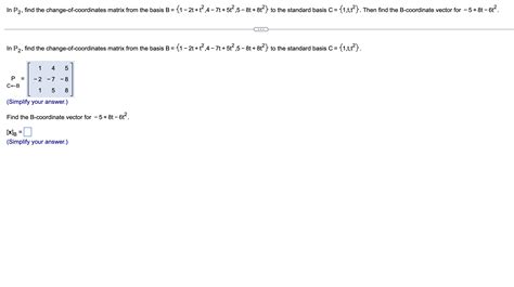 solved let b {b1 b2} and c {c1 c2} be bases for r2 find the