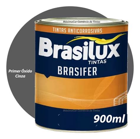 Zarcão Cinza Primer Óxido Anti Ferrugem Metal Brasilux 900ml
