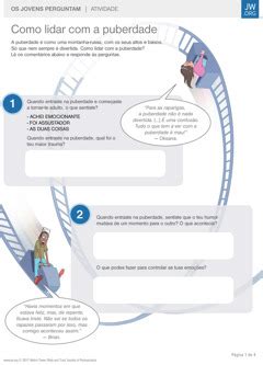 Perguntas Sobre A Puberdade Atividades Para Adolescentes