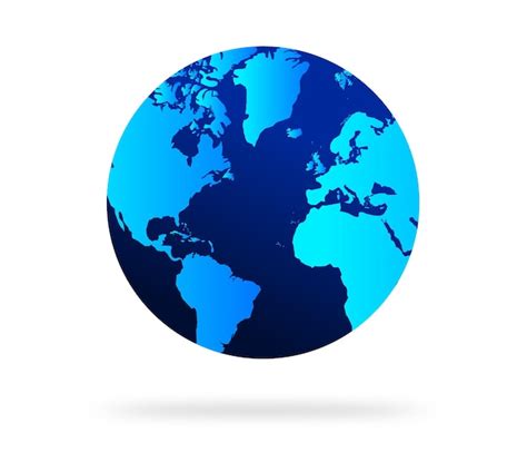 Globo da terra ilustração vetorial globo do mundo mapa do mundo em