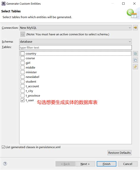 eclipse中利用jpa tools自动生成带注解的实体类 程序员大本营