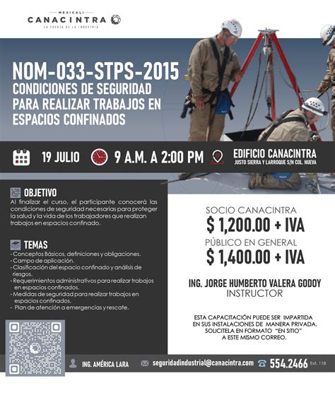 NOM 033 STPS 2015 CONDICIONES DE SEGURIDAD PARA REALIZAR TRABAJOS EN