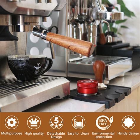 Konco Soporte de filtro sin fondo para máquina de café mango de madera