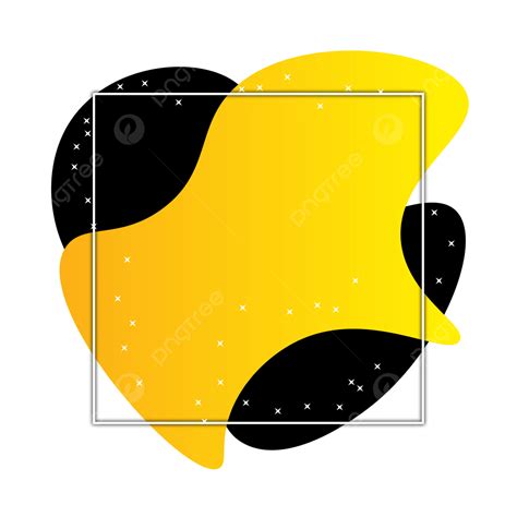 Border Abstract Frame Text Box Yellow Black Smoke Abstract PNG And