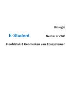 Biologie Hoofdstuk 8 Kenmerken Van Ecosystemen Nectar 4 VWO 4e Editie