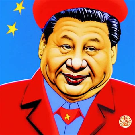 Xi Jinping As Communist Clown Soviet Propaganda Stable Diffusion
