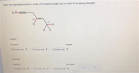 Solved Rank The Highlighted Bonds In Order Of Increasing Chegg
