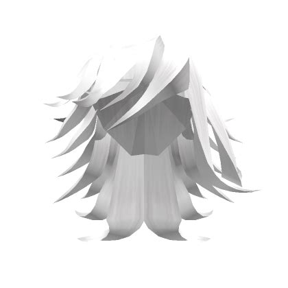 Messy Anime Warrior Hair White Roblox