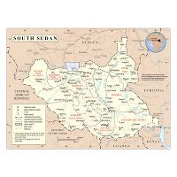 Detailed Political And Administrative Map Of South Sudan With Roads