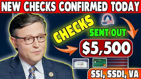 New Checks Confirmed Today 5500 Checks Sent Out To Seniors On Social