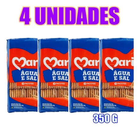 Biscoito Agua E Sal Marilan Bolacha Kit 4 Pacotes De 350g MercadoLivre