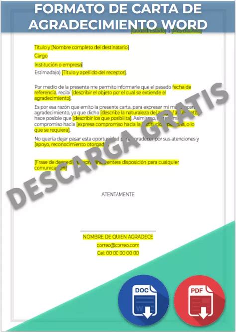 Top Imagen Modelo De Carta De Agradecimiento A Un Embajador