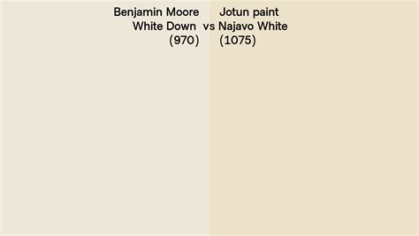 Benjamin Moore White Down 970 Vs Jotun Paint Najavo White 1075 Side
