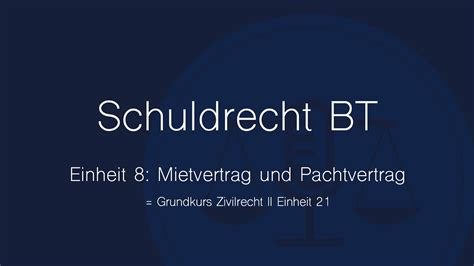 Mietvertrag Und Pachtvertrag YouTube