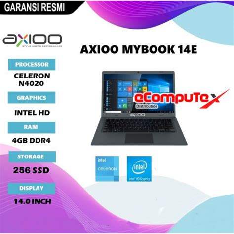 Jual NOTEBOOK AXIOO MYBOOK 14E INTEL CELERON N 4020 4GB 256GB SSD 14