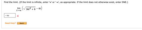 solved find the limit if the limit is infinite enter ∞′