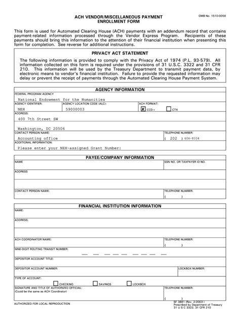 Ach Blank Form Fill Out Sign Online DocHub