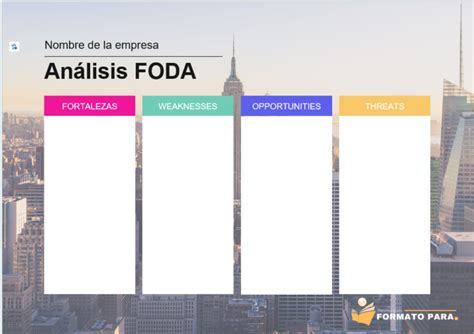 Plantillas de análisis FODA Ejemplos Formatos 2024