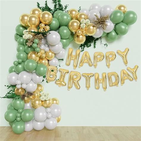 Kit Arche Ballon Vert Et Or Arche De Ballon Vert Guirlande Vert Olive
