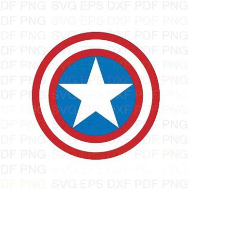 Captain America Logo Svg Dxf Eps Pdf Png Cricut Cutting Fi Inspire