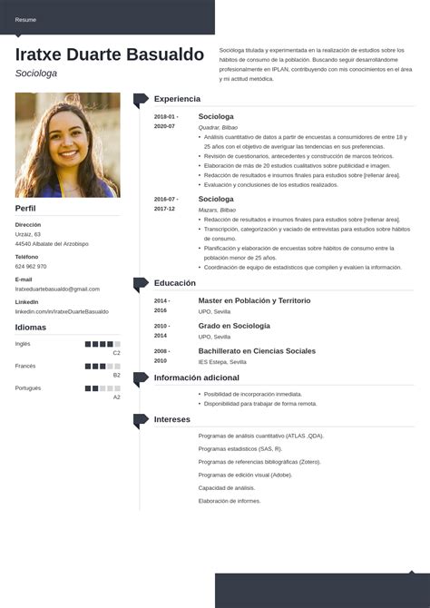 Plantillas De Curriculum Vitae En Pdf Para Rellenar Gratis