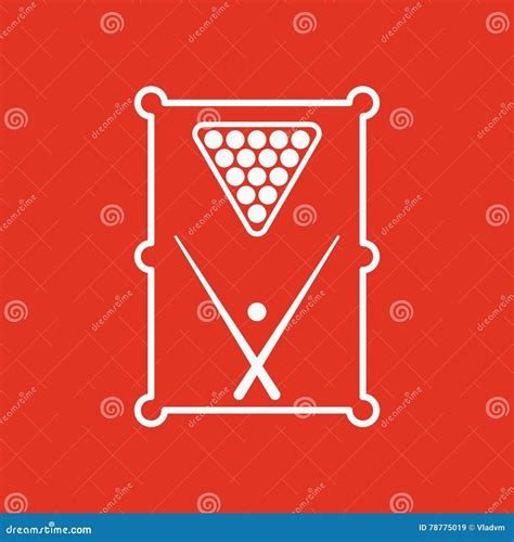 The Billiard Table Icon Game Symbol Stock Vector Illustration Of
