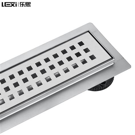 SUS304 Stainless Steel Square Shower Floor Drain With Tile Insert