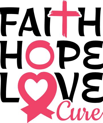 Faith Hope Love Cure Cancer Awareness Free Svg File For Members