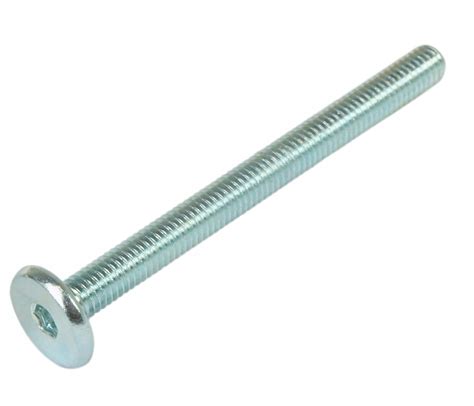 10x wkręt metryczny M6 x 100 mm ocynk biały z łbem walcowym śruba