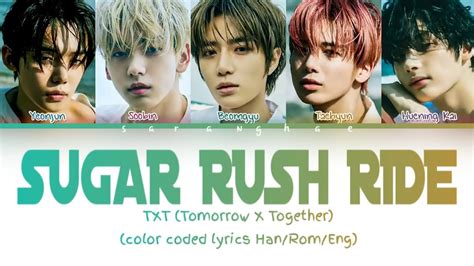 TXT Sugar Rush Ride Lyrics Color Coded Lyrics YouTube