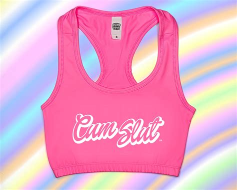 Cum Slut Crop Top Bimbo Crop Top Sexy Ddlg Clothing Bdsm Bimbo Girl Bimbo Doll Kawaii Princess
