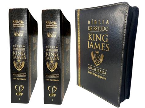 Bíblia Sagrada de Estudo King James Atualizada Letra Hiper Gigante