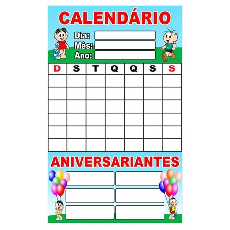 Banner Pedagógico Calendário c Aniversariante Shopee Brasil