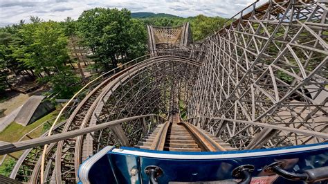 FRONT ROW Twister POV Knoebels Wooden Roller Coaster YouTube